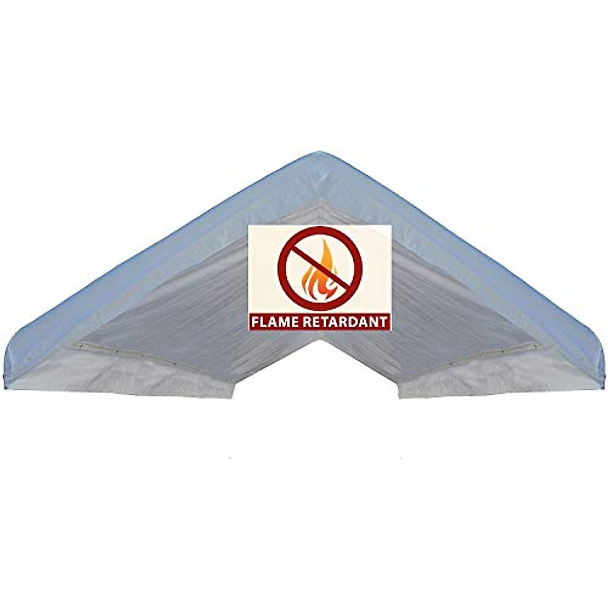 Professional EZ Travel Collection Heavy Duty Waterproof Valance Canopy Frame Top Cover, White, Fire Retardant (20' X 40')
