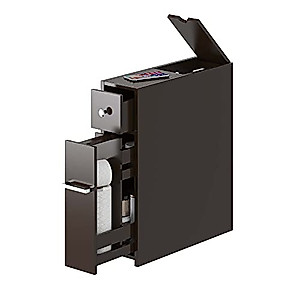 Spirich Home Slim Bathroom Storage Cabinet, Free Standing Toilet Paper Holder, Bathroom Cabinet Slide Out Drawer, Espresso