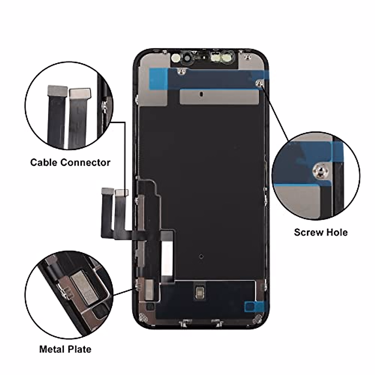 LL TRADER Screen Replacement for iPhone 11 LCD Display 6.1'' Touch Screen 3D Touch Digitizer Assembly (for Model A2111, A2223, A2221) with Repair Tool Kits