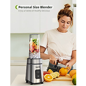 Syvio Blender for Shakes and Smoothies, 600W Personal Blender, Smoothie Blender with 2 Speed Control, Bullet Blender with 2 BPA-Free 20Oz Sport Cup
