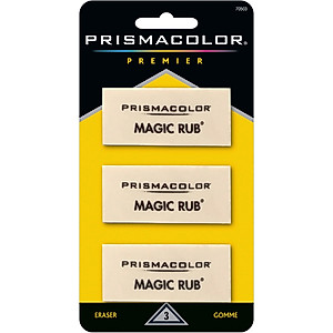 Prismacolor Premier Magic Rub Vinyl Erasers, 3-Count