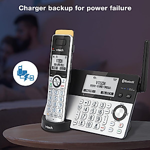 VTech IS8151-5 Super Long Range 5 Handset DECT 6.0 Cordless Phone for Home with Answering Machine, 2300 ft Range, Call Blocking, Bluetooth, Headset Jack, Power Backup, Intercom, Expandable to 12 HS