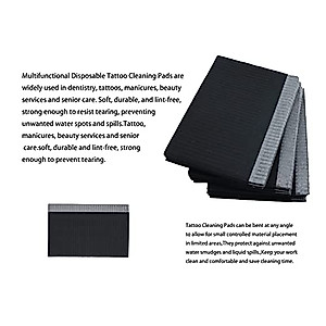 HuoHuo 125PCS Disposable Dentistry Bibs Sheets Cloths,Size 13 X 18 inches Table Covers Clean Pad,Personal Supplies for Underpad Hygiene (Black)