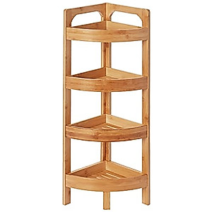 31.5" 4 Tier Bamboo Corner Storage Shelf By Trademark Innovations
