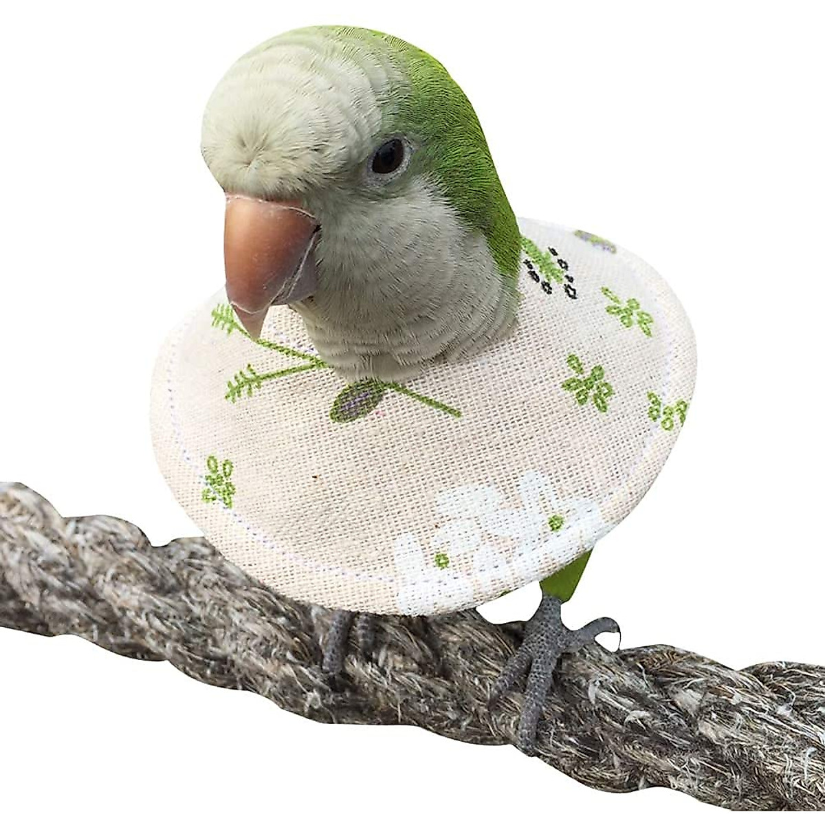 Bird Collars,Adjustable Recovery Collar Parrot Elizabeth Collar for Feather Plucking Feather Protector Shield with Soft Padded Cotton Neck Cone Anti-bite Anti-Licking Wound Healing (5XL,Flower)