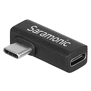 Saramonic Right-Angle USB-C Adapter, 90-Degree Male-to-Female Type-C Adapter Ideal for Devices in Gimbals & Tight Spaces (SR-C2005)