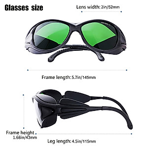 JILERWEAR Professional Laser Safety Glasses for 405nm,445nm,450nm,532nm,850nm Laser and 190nm-490nm Wavelength Violet/Blue/Red Laser Protection Goggles