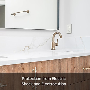 Leviton GFCI Outlet, 20 Amp, Self Test, Tamper-Resistant with LED Indicator Light, Protection from Electric Shock and Electrocution, GFTR2-W, White