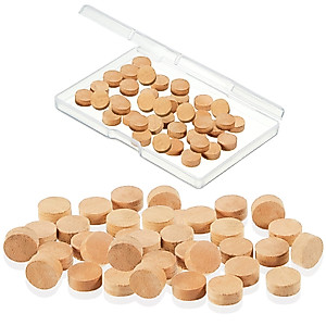 20 Pcs Trombone Spit Valve Cork Trumpet Repairing Cork Pads 9 x 4 mm Trumpet Corks Trombone Water Key Cork Pad Replacement with Storage Box for Musical Instrument Accessories Kit