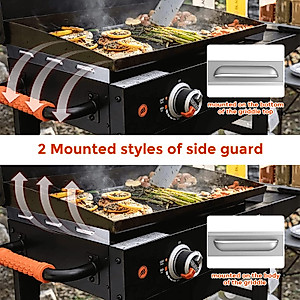 Utheer Wind Guards for Blackstone Griddle 28 inch Replace for Blackstone 5016 Magnetic Stainless Steel Wind Screens, Compatible with Blackstone 28" griddle Rear Grease Cup, Hood and Side Shelf