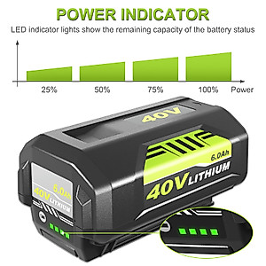 Enermall 6.0Ah Replacement for Ryobi 40V Battery Lithium Compatible with Ryobi 40 Volt Battery OP4015 OP4040 OP4026A OP40201 OP4050A OP4015 OP40261 OP4030 OP40401 OP4060