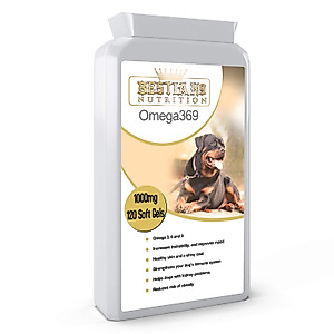 Bestia K9 Nutrition Omega 369 Fish Oil Supplement for Dogs. Healthy Skin & Coat. Big Dog Formula. Immune System Boost for Your Dog!