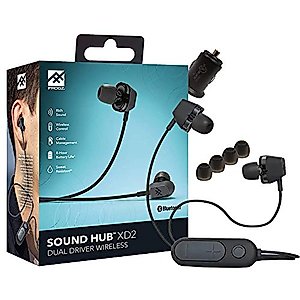 iFrogz Sound HUB XD2 Black Wireless Bluetooth Headset - Sweat Resistant -EQ Rich Sound Setting- with Car Adapter (Retail Packing)