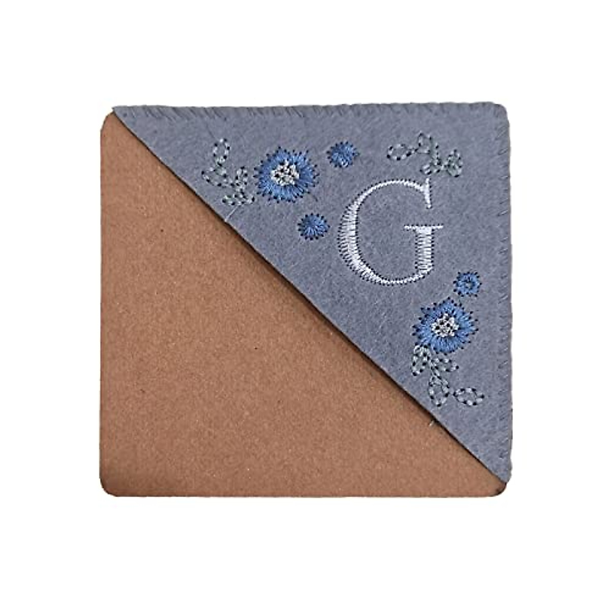 Personalized Hand Embroidered Corner Bookmark, 26 Letters Cute Flower Embroidered Corner Bookmark Embroidery Book Marker Clip for Book Lovers Bookmarks for Reading Lovers Meaningful Gift