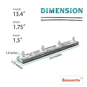 Stand Mixer Attachment Holder, Wooden Wall Mounted Holder with 4-Pack White Plastic Hangers, Kitchen Accessories Storage Organizer Parts Compatible with Kitchenaid Mixer Attachments for Space-saving