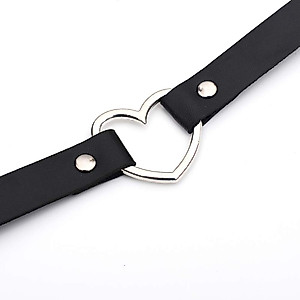 YA-LIDS Choker Collar for Women Girls, Adjustable Rock Punk Choker Collar Necklace (Black+Pink)