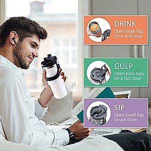 Innopack outdoor high quanlity double wall vaccum tumbler with handle leakproof tumbler (30 OZ, Green)