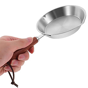 Luxshiny Stainless Steel Oil Pan, Mini Egg Frying Pan Mini Skillet Pan for Home Restaurant Kitchen (12cm)