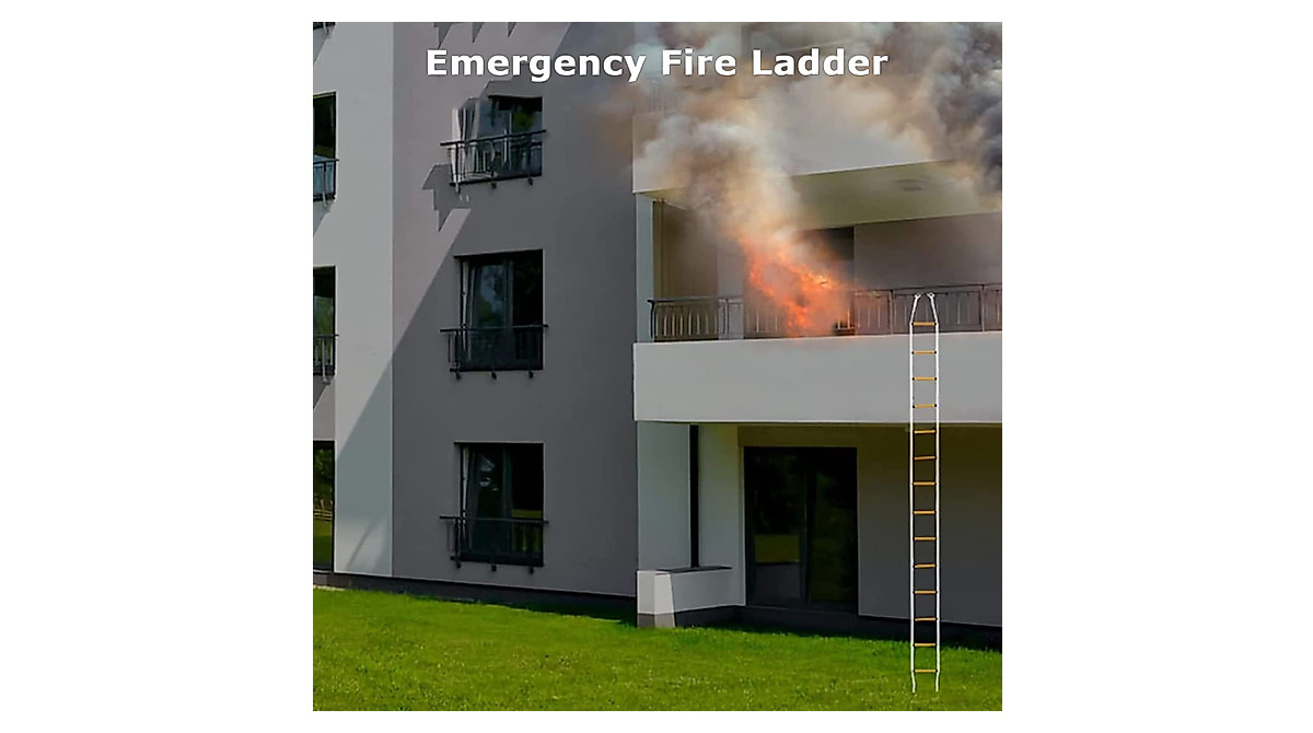 ANUU Emergency Fireproof Rescue Ladder – 98ft Portable Fire Escape ...