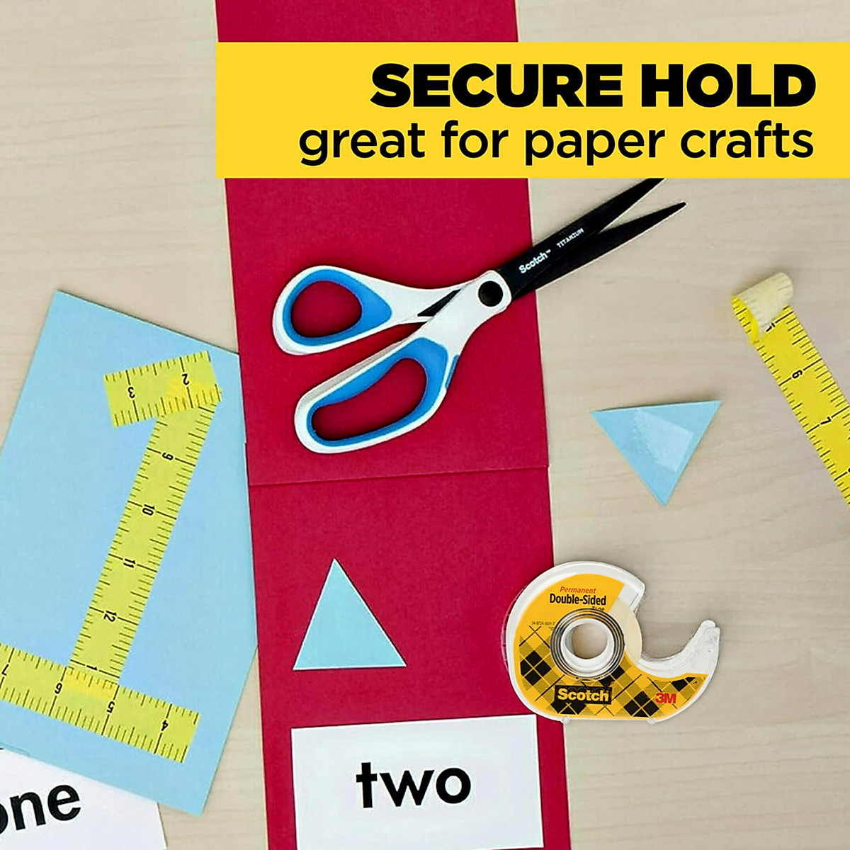 Scotch Double Sided Tape, 1/2 in x 500 in, 6 Dispensered Rolls (6137H-2PC-MP)