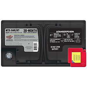 Interstate Batteries Automotive Battery 12V 80Ah (Group Size H7, 94R) 850CCA SLI AGM Automobile Replacement Battery for Cars, SUVs, Sedans, Trucks (MTX-94R/H7)
