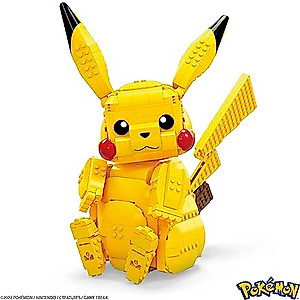 MEGA Pokémon Action Figure Building Toy Set for Kids, Jumbo Pikachu with 806 Pieces, 12 Inches Tall, Age 8+ Years Old Gift Idea (Amazon Exclusive)