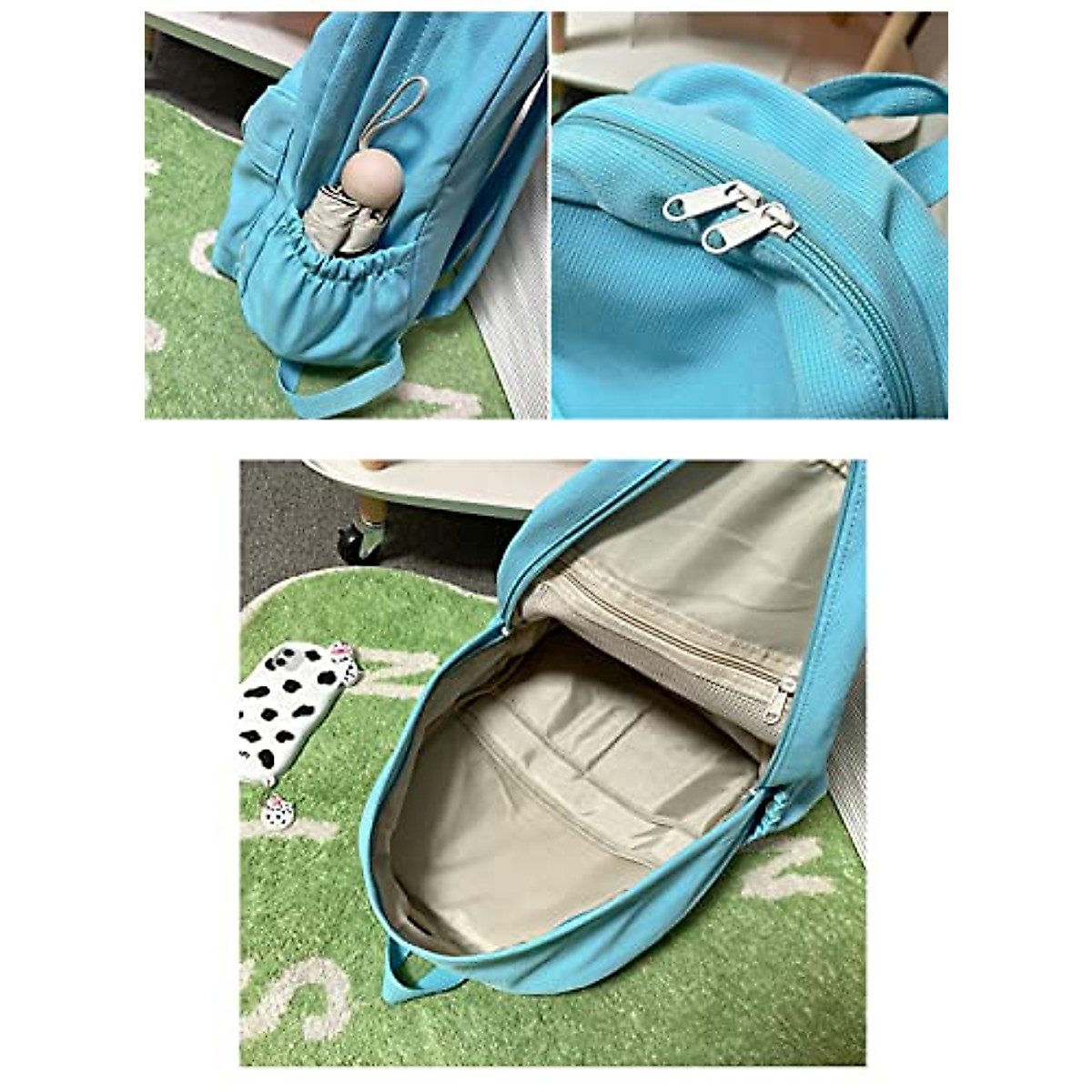 Sage Green Backpack for School, Large-capacity Casual Rucksack Kawaii Backpack for Teen Girls (Green)