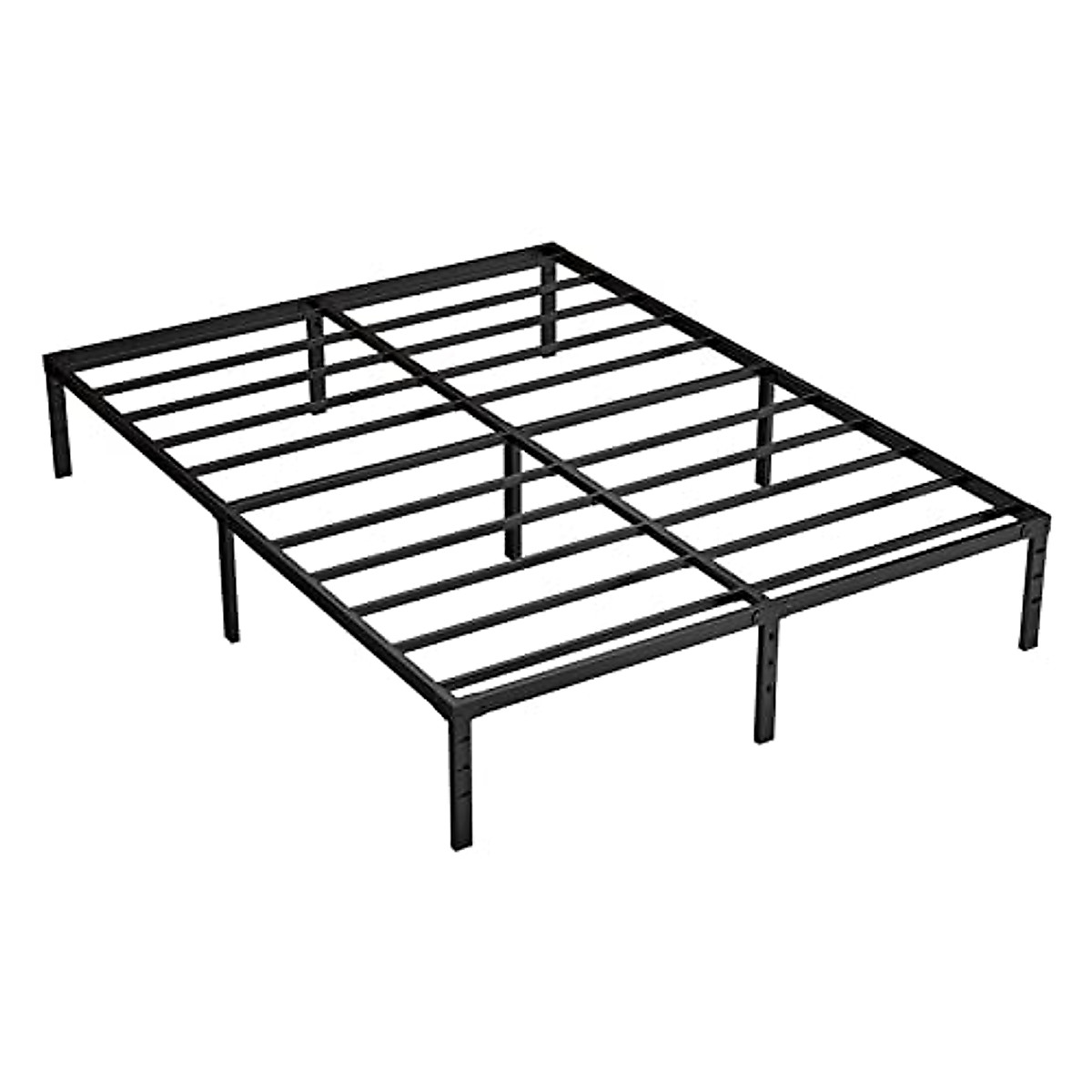 NEW JETO Metal Bed Frame-Simple and Atmospheric Metal Platform Bed Frame, Storage Space Under The Bed Heavy Duty Frame Bed, Durable King Size Bed Frame, Suitable for Bedroom, King