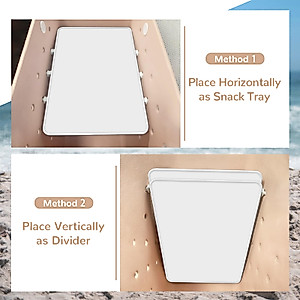 EXQUILEG 2PCS Divider Tray Fit for Bogg Bag Original X Large, Accessories Fit for Bogg Bag Inserts Tray for Simply Southern Beach Bag, Organizing your Bag and Divide Space(White)