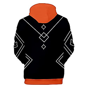 Fundy Merch Dream Team SMP 90s Pop Game Anchor Hoodie Long Sleeve Men Women Pullover Sweatshirt 3D Clothes (HJ04043,L)
