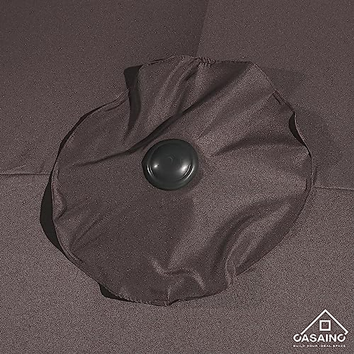 CASAINC 15 FT Patio Umbrella with Base Double-Sided Extra Large Outdoor Umbrella Market Rectangular Twin Umbrella w/Crank for Garden Deck Lawn Pool Backyard-Coffee (without Lights)