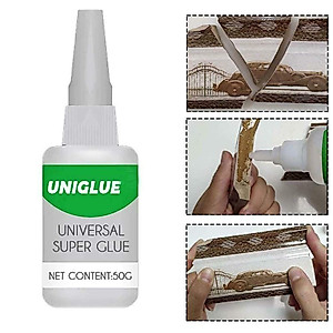 Unique Instant Adhesive, Welding High-Strength Oily Glue, Uniglue Super Glue, Mighty Instant Glue For Resin Ceramic Metal Glass Clear Glue,Without Strong Odor And Quick Dry(2 Bottles) (Green)