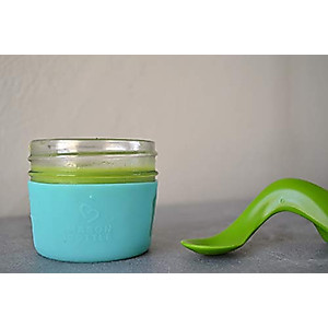 Mason Bottle Silicone Sleeve: Fits Any 4 Ounce Regular-Mouth Mason Jar, Extra Grip and Protection, Non-Toxic, Dishwasher Safe, Made in The USA (Agave Color)