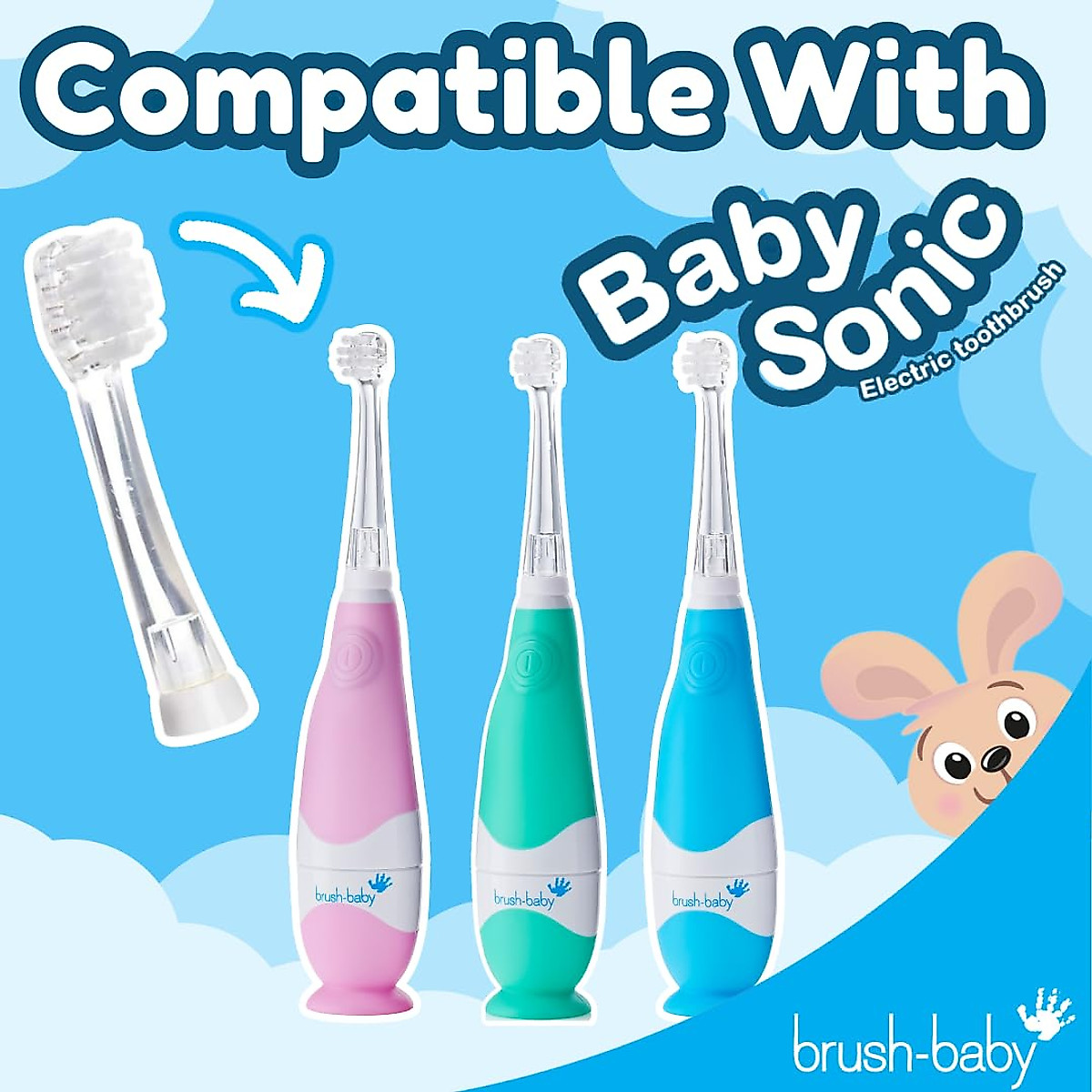 Brush-Baby BabySonic Replacement Heads (18-36 Month (Pack of 4))