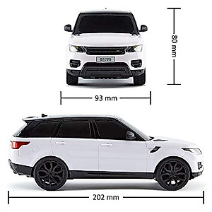 CMJ RC Cars Range Rover RC Remote Control Car Sport White 2.4Ghz 1:24 Scale. Great Kids Play Toy Auto