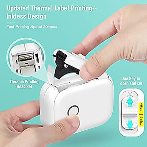 X-HOUND Label Maker Machine with Tape, Portable Bluetooth Label Printer for Organizing with Multiple Templates and Wireless Connection, Rechargeable Sticker Maker for Home/Office/School/Kitchen