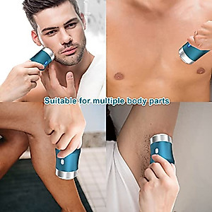 Opdooke Mini Electric Razor,Wet Dry Electric Shavers for Men Women,30 Day Battery Life,Powerful Men's Shaver Used for face Chest Leg Shaving,Travel Size Toiletries for Travel Car Home,Blue