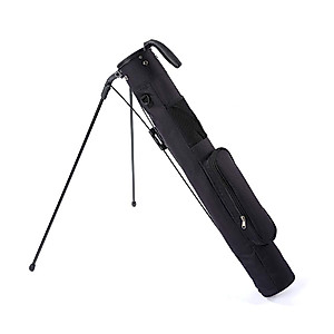 LONGCHAO Sunday Golf Bag, Lightweight Golf Club Bags with Stand and Strap, Pitch and Putt Golf Bag 2 Way Driver Golf Bags, Golf Gifts for Men (Black)