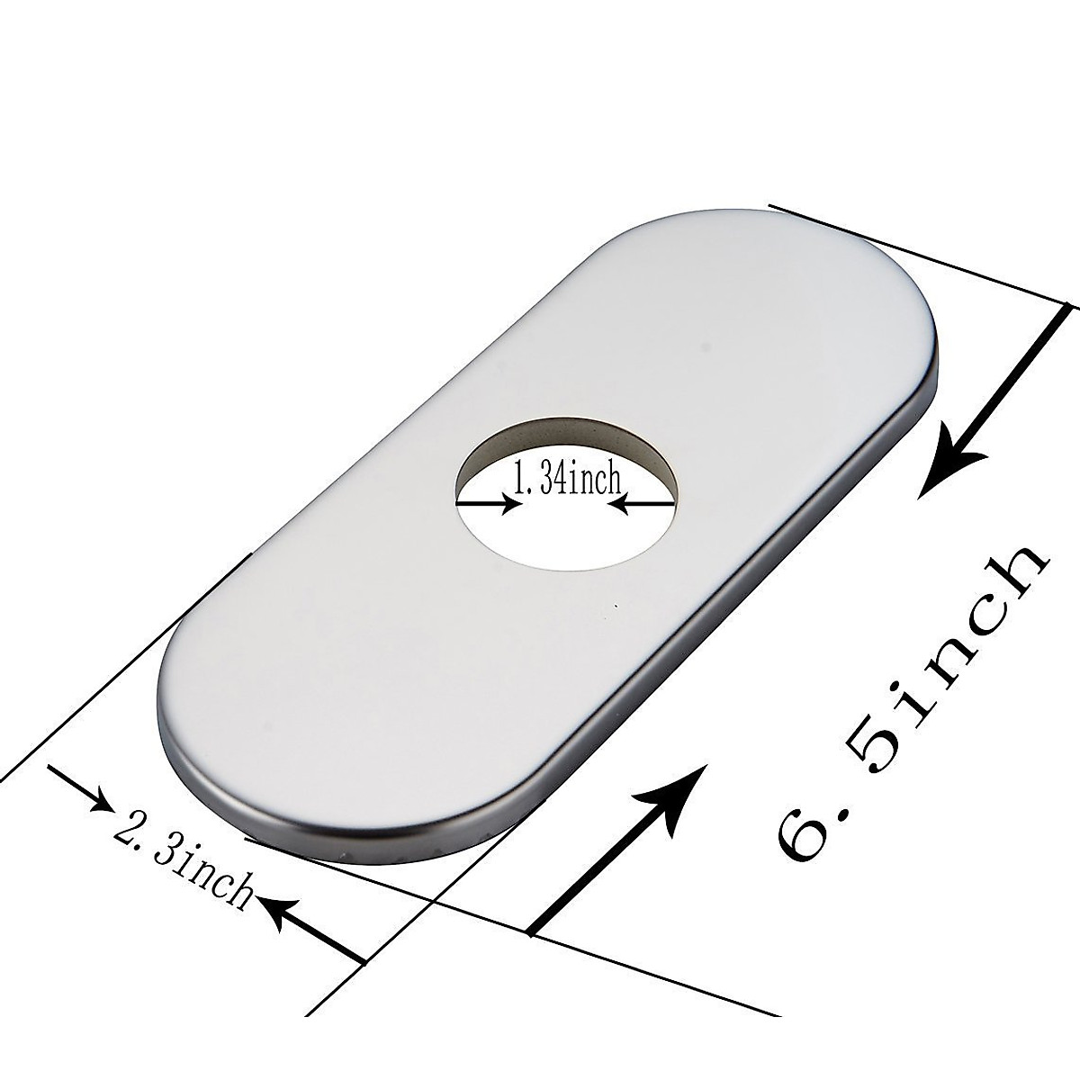 Greenspring 6 Inch Bathroom Vessel Vanity Sink Faucet 4" Hole Cover Deck Plate Escutcheon Chrome