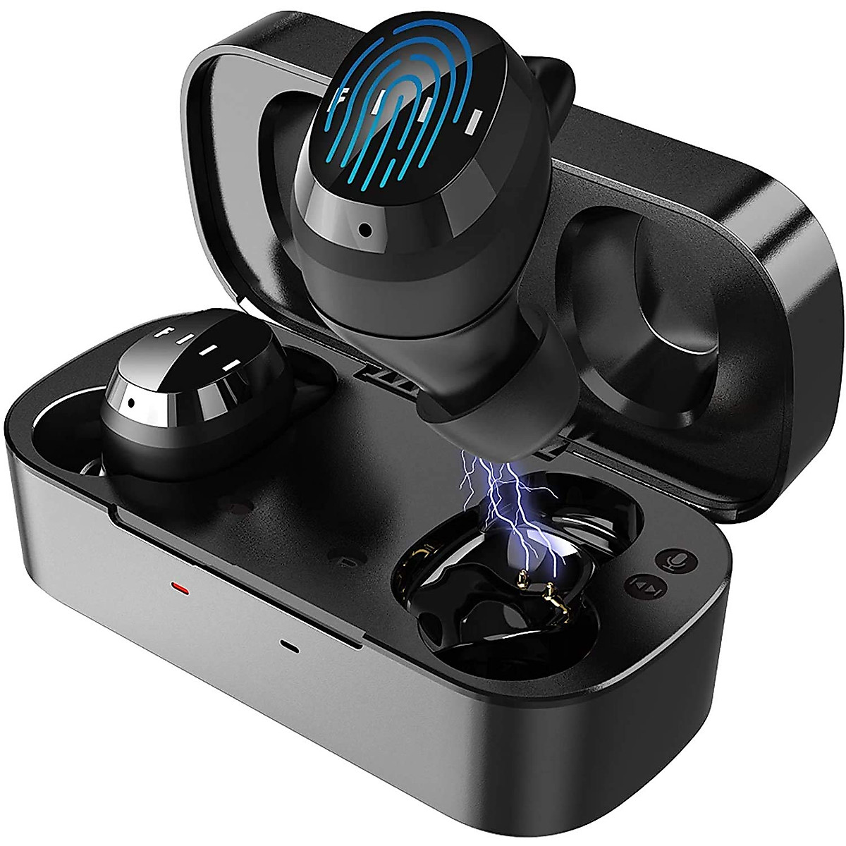 FIIL T1X TWS True Wireless Earbuds - Bluetooth 5.0, HiFi Stereo Bass, Noise-Cancelling, Sweatproof, Black