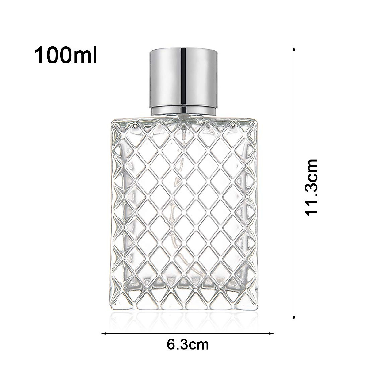 Enslz 100ml 3.4 oz Refillable Spray Perfume Bottles large cosmetic Fine Mist Atomizer Empty Portabe Clear Glass Essential Oil Container for Travel