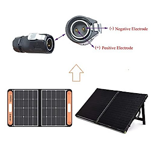 SolarEnz DC8mm to 2 Pin Power Industrial Circular Connector Solar Plug to DC7909 Connector Fit for 200W Solar Panel,Fit Forrest River RV Solar Ports,Grand Design RV's