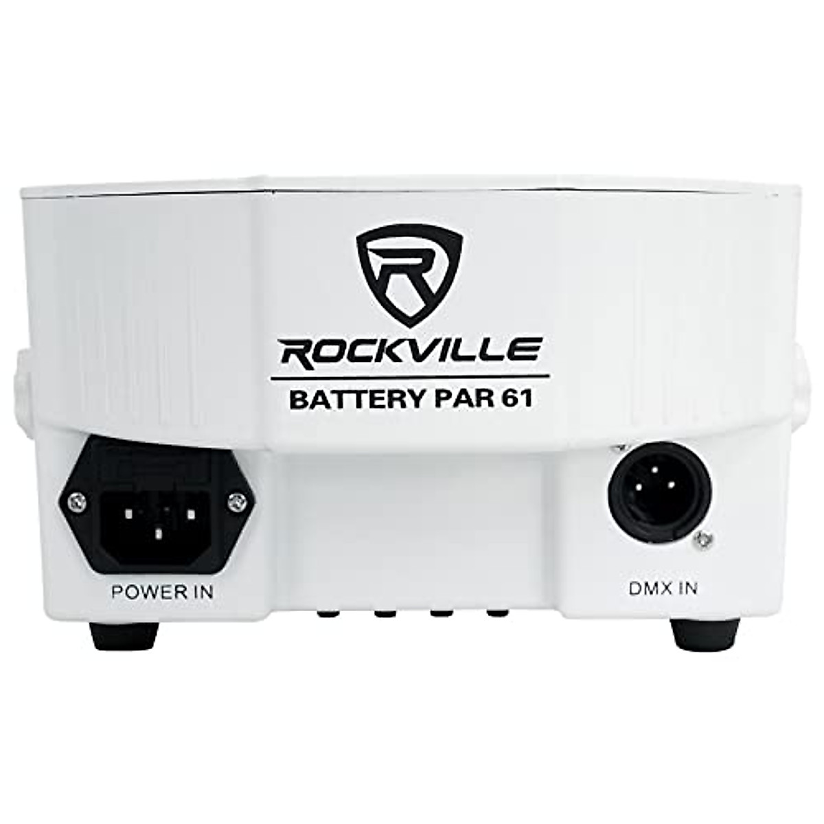 2) Rockville Battery PAR 61 White Rechargeable RGBWA+ DMX DJ Up-Lights+Remotes
