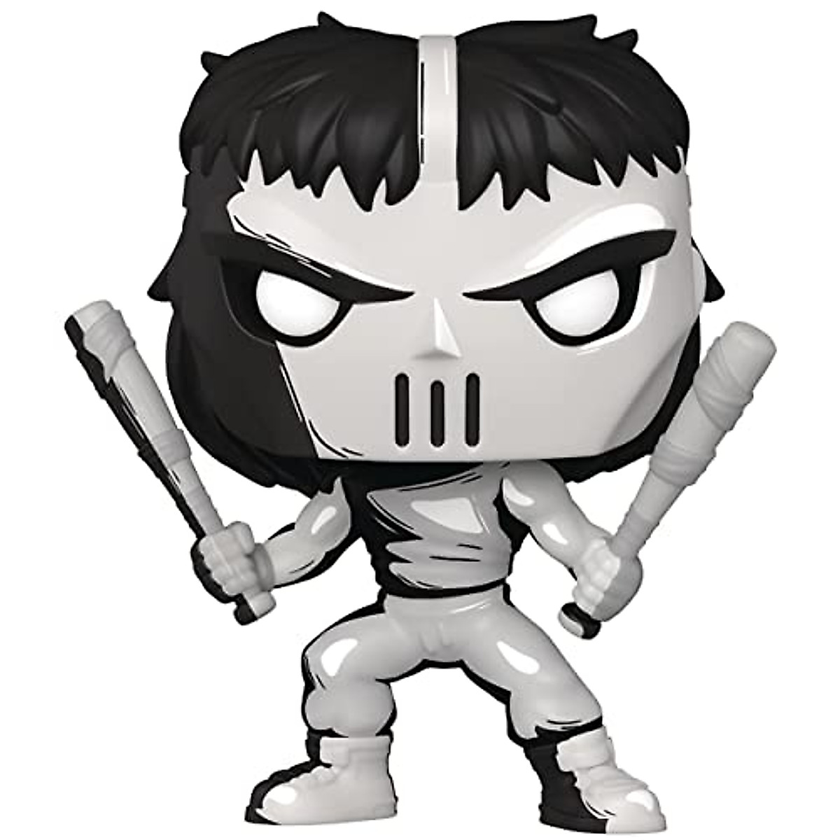 POP Teenage Mutant Ninja Turtles - Casey Jones (PX Previews Exclusive) Black & White Chase Funko Vinyl Figure (Bundled with Compatible Box Protector Case)