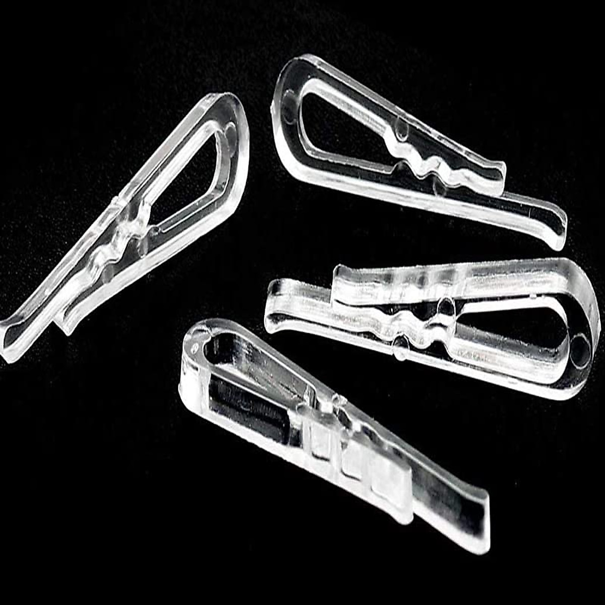 AIMPGSTL 100Pcs Transparent Plastic Alligator Clip 38mm Shirt Fixing Packing Clip U Shape Plastic Clothespins for Ties Socks Pants Shirts