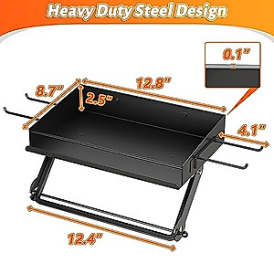 Lorbro Garage Paper Towel Holder, Paper Towel Holder Wall Mount with Shelf One Hand Tear, Garage Organization and Storage with 4 Detachable Hooks, Holds 50 lbs, for Quick Clean Station, Workshop