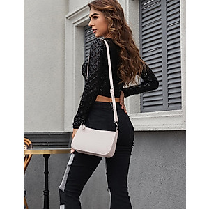 NIUEIMEE ZHOU 90s Shoulder Bag for Women Vegan Leather Crocodile Purse Classic Clutch Handbag