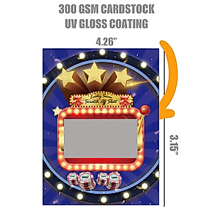 juccybe Casino Games Scratch Off Gambling Cards for Fun Vegas Casino Gambling Games Night Party Supplies, 30 Pack Slot Machine Theme Designed Cards Including 4 Winning 777 Game Cards
