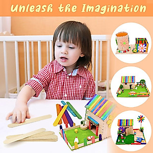 60 Pcs 8” Jumbo Popsicle Sticks for Crafts, Large Tongue Depressors Wood, Craft Sticks, Wax Stick, Stir Sticks, Wooden Sticks for Crafts, Wide Large Popsicle Sticks Bulk, Ice Cream Sticks