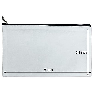 TORISING 34 Packs Blank DIY Beige Craft Bag Canvas Pen Case Blank Makeup Bags - Canvas Pencil Bag Cotton Canvas Cosmetic Bag Multi-Purpose Travel Cosmetic Bag Beige (9 x 5.1 Inch)